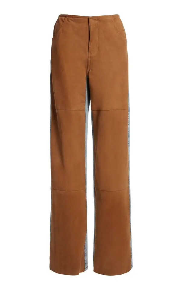 Christopher Esber Troy Deconstruct Suede Jeans