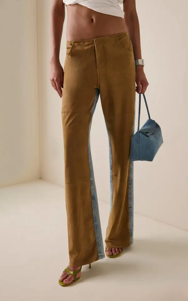 Christopher Esber Troy Deconstruct Suede Jeans