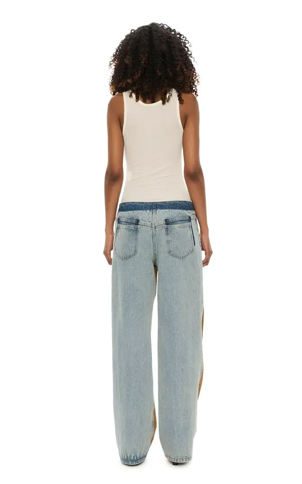 Christopher Esber Troy Deconstruct Suede Jeans