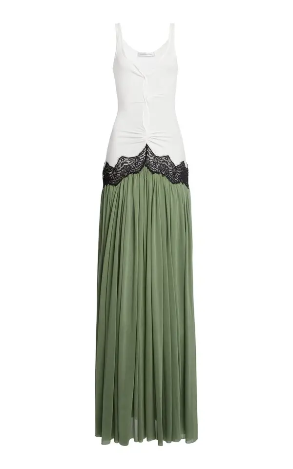 Christopher Esber Open Twist Verner Lace Tank Maxi Dress
