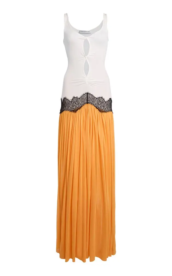 Christopher Esber Open Twist Verner Lace Maxi Dress - Multi