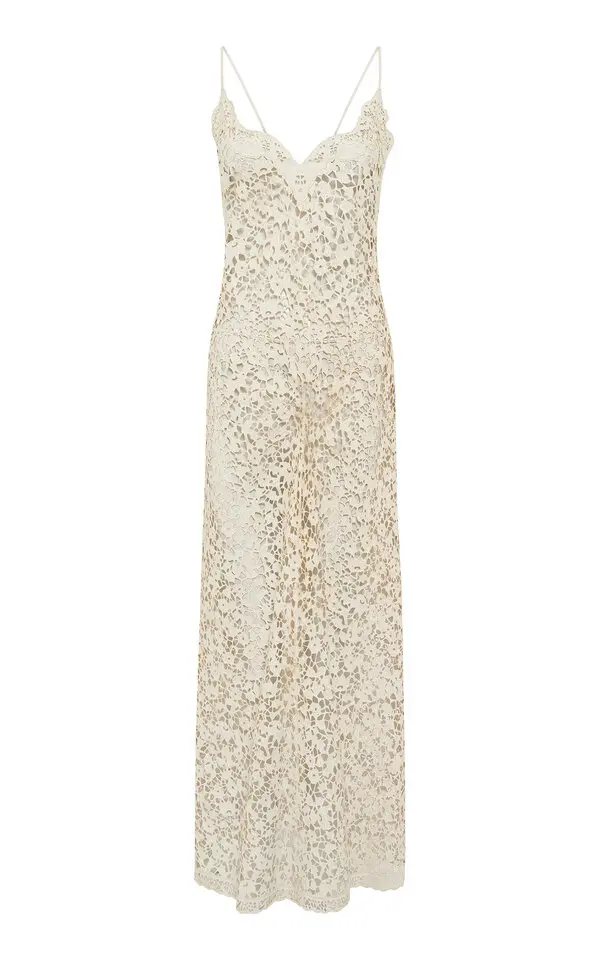 Gabriela Hearst Anaya Leather Maxi Dress - Ivory