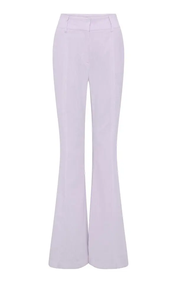 Gabriela Hearst Rhein Cotton Flared Trousers - Purple