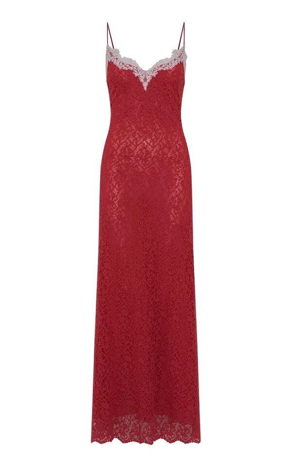 Gabriela Hearst Nesta Cotton Maxi Dress - Red