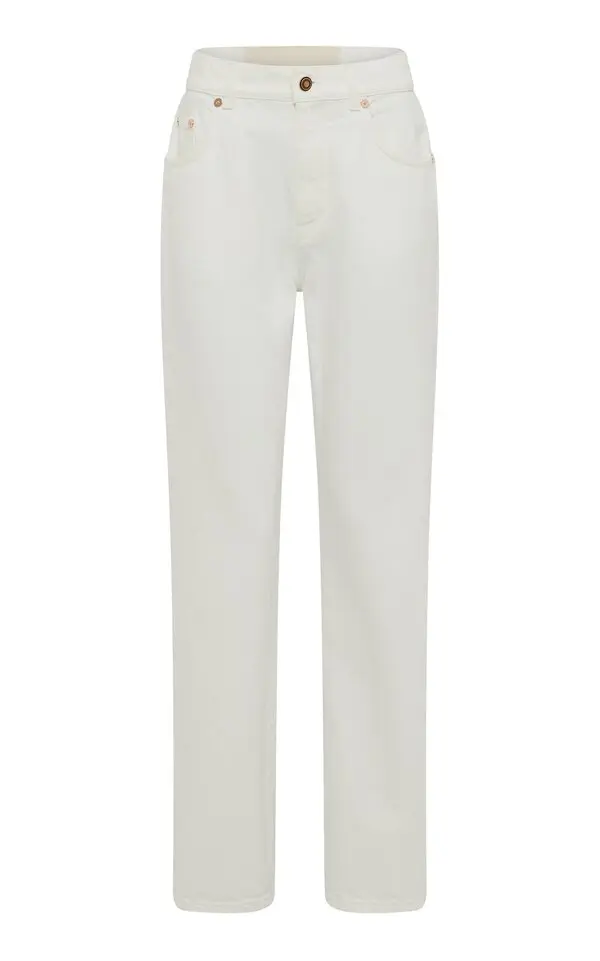 Gabriela Hearst Elara Cotton Jeans - Ivory