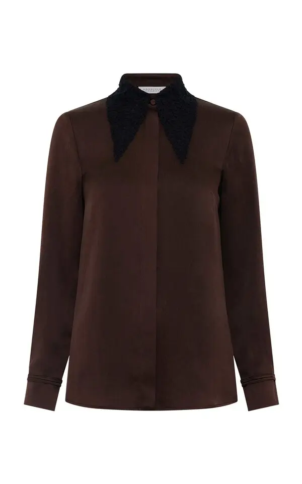 Gabriela Hearst Leto Silk Shirt - Brown