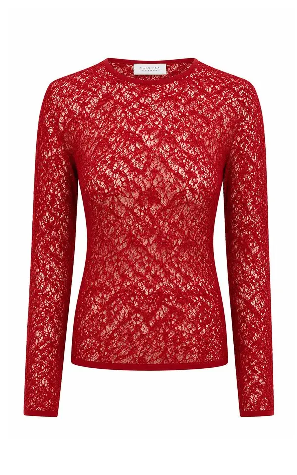 Gabriela Hearst Dryas Wool-silk Crewneck - Red