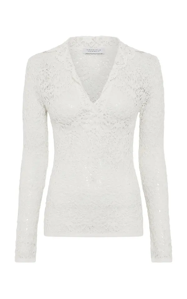 Gabriela Hearst Jord Wool-silk Polo - Ivory