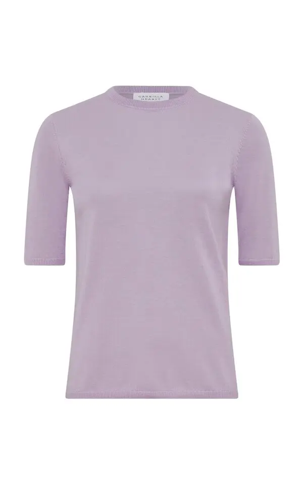 Gabriela Hearst Chryse Wool-silk Short-sleeve Crewneck