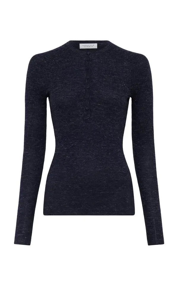Gabriela Hearst Anges Cashmere-silk Henley - Tan