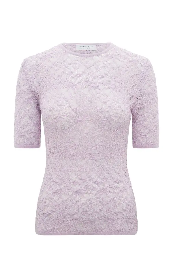 Gabriela Hearst Aperture Wool-silk Crewneck - Navy