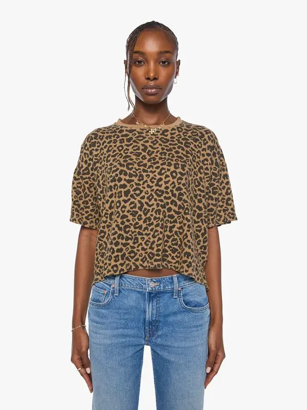 MOTHER The S/s Boxy Ringer Leap Year T-shirt - Leopard