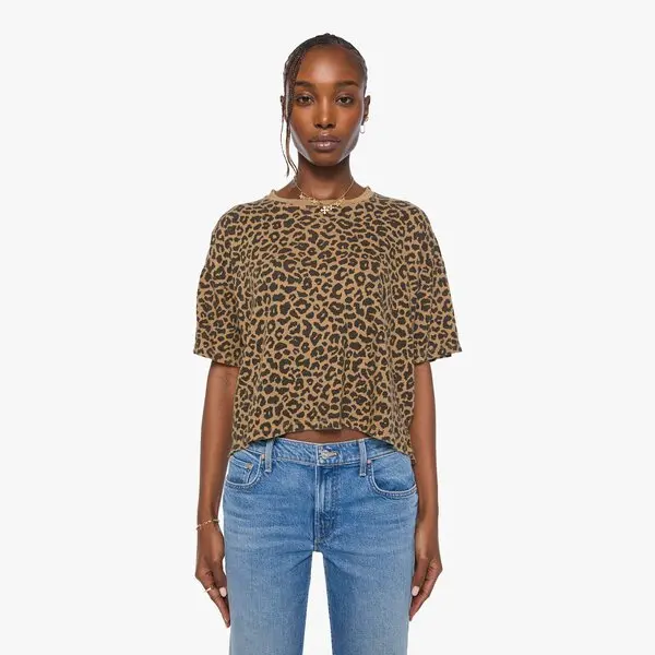 MOTHER The S/s Boxy Ringer Leap Year T-shirt - Leopard