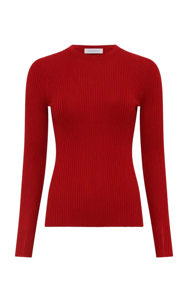 Gabriela Hearst Browning Wool-silk Knit - Red
