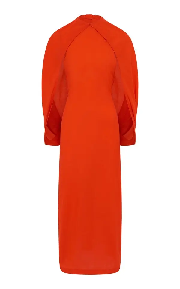 Gabriela Hearst Brett Cape Wool-cashmere Dress