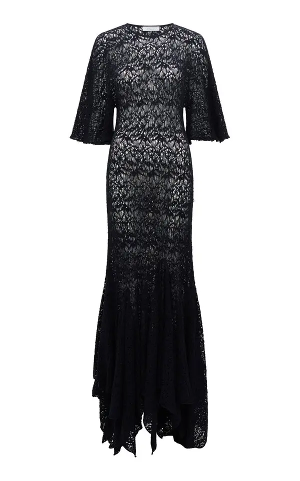 Gabriela Hearst Trama Wool-silk Maxi Dress - Navy