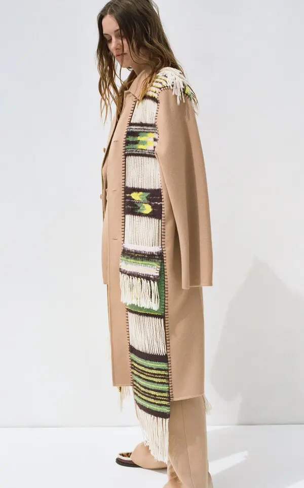 Gabriela Hearst Cardea Reversible Trench Coat With Blanket