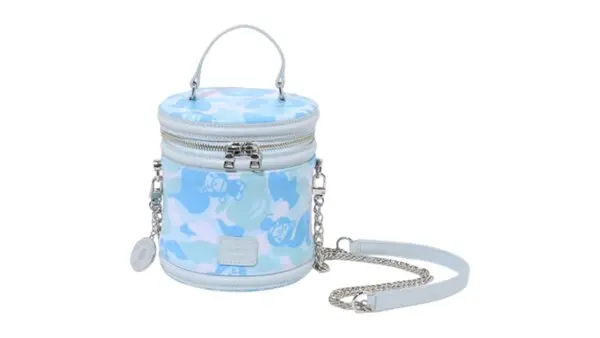 A BATHING APE Baby Lisa Abc Camo Cylindrical Hand Bag