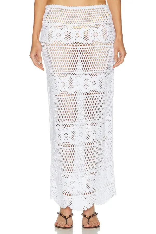 SKIMS Crochet Swim Long Skirt