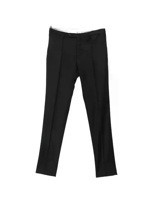 Incotex Pressed-crease Belt-loop Trousers - Black