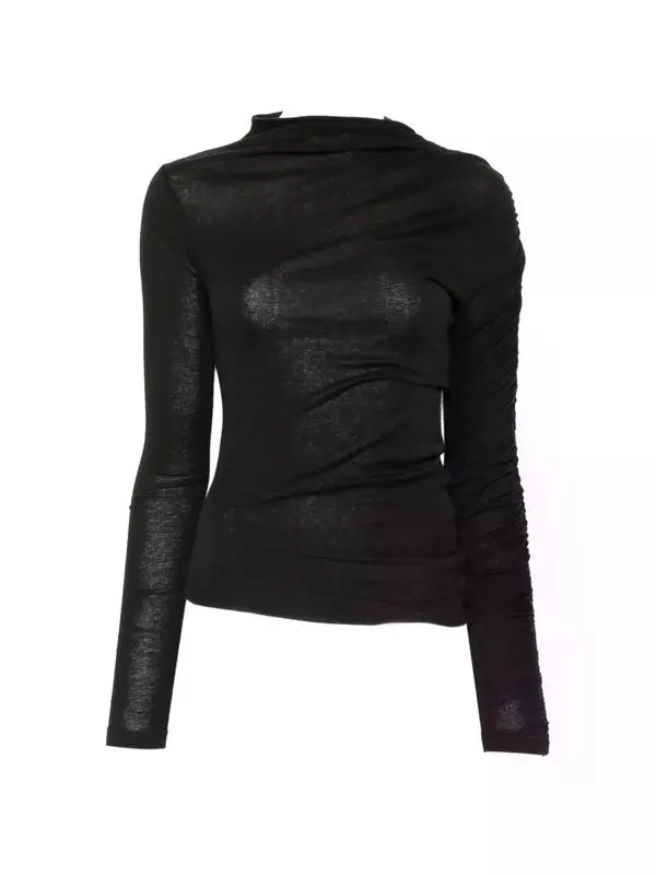 Pinko Ruched Long-sleeve Top