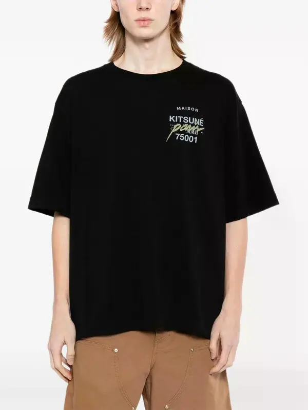 Maison Kitsuné Logo-print Fox-motif T-shirt