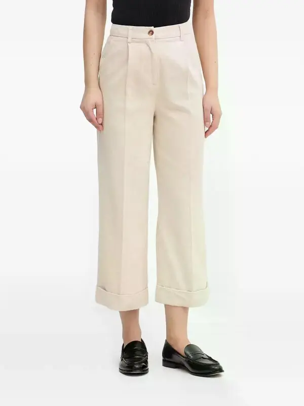 BENETTON Pleated Turn-up Trousers