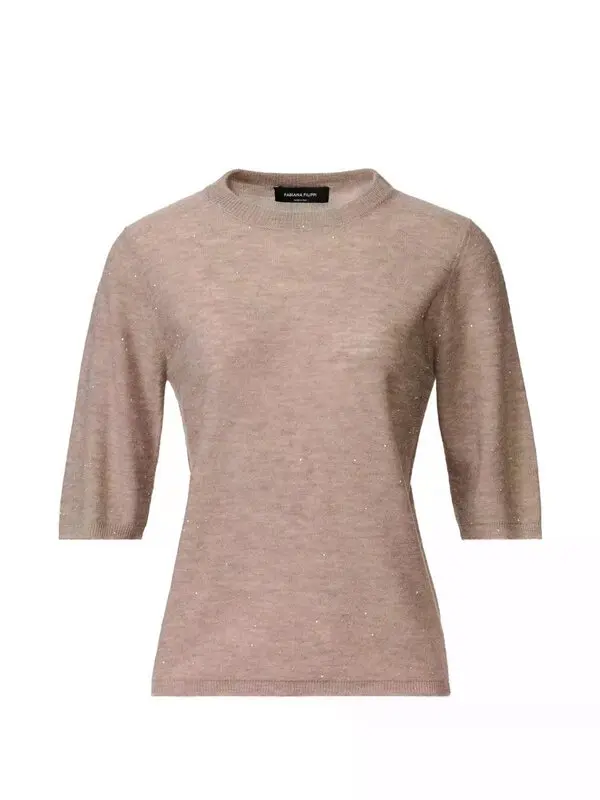 Fabiana Filippi Sequin-embellished Short-sleeve Sweater