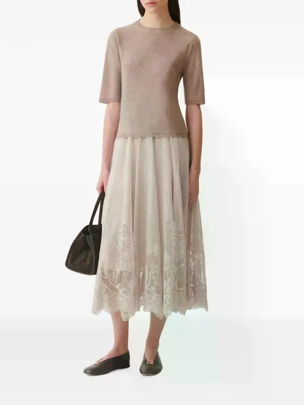Fabiana Filippi Sequin-embellished Short-sleeve Sweater