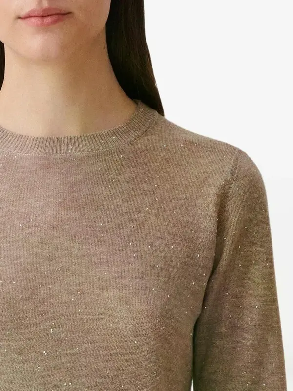Fabiana Filippi Sequin-embellished Short-sleeve Sweater