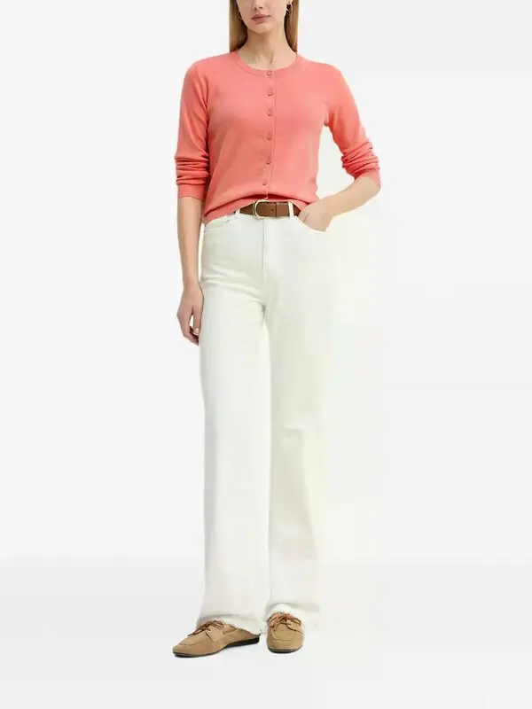 BENETTON Button-up Rib-trimmed Cardigan