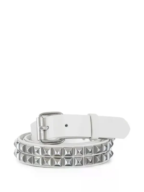 Supreme Studded Leather Belt - White