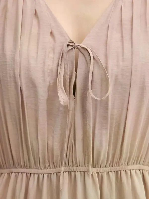 GAUDI Pleated Tiered Midi Dress