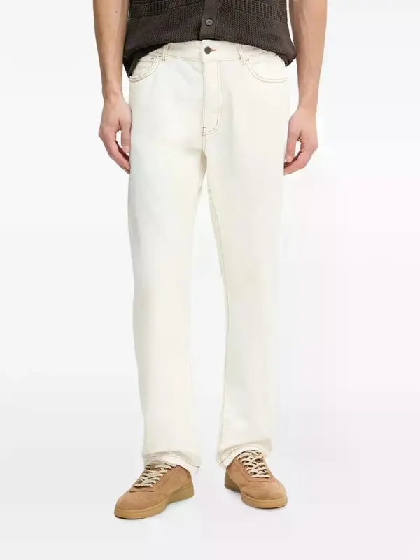 BENETTON Contrast Stitch Logo Patch Jeans