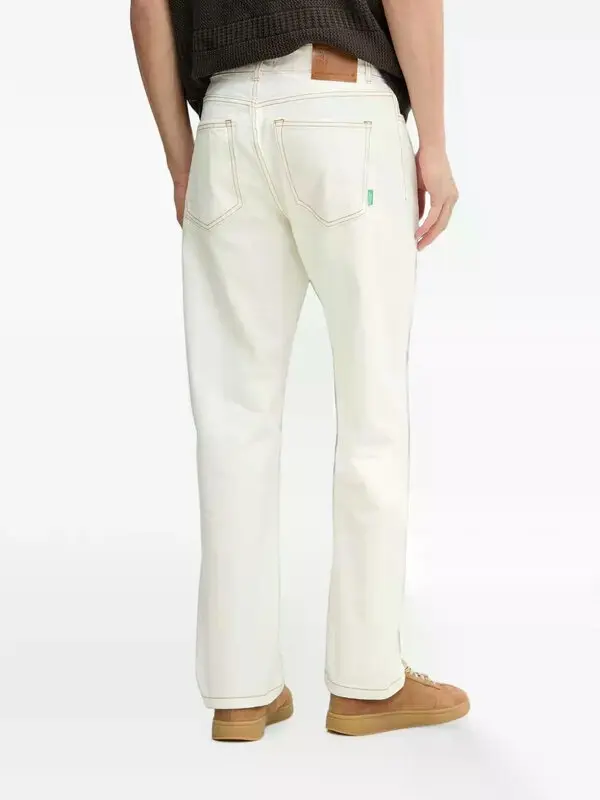 BENETTON Contrast Stitch Logo Patch Jeans