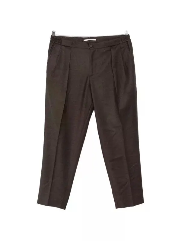 BRIGLIA 1949 Pleated Pressed-crease Trousers - Brown