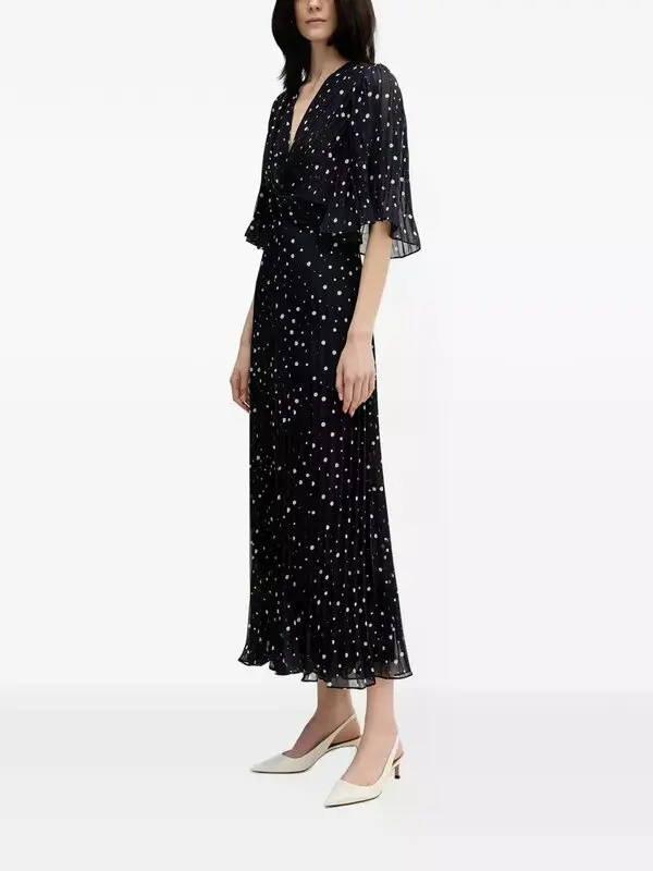 Joseph Ribkoff Polka-dot Pleated Jumpsuit
