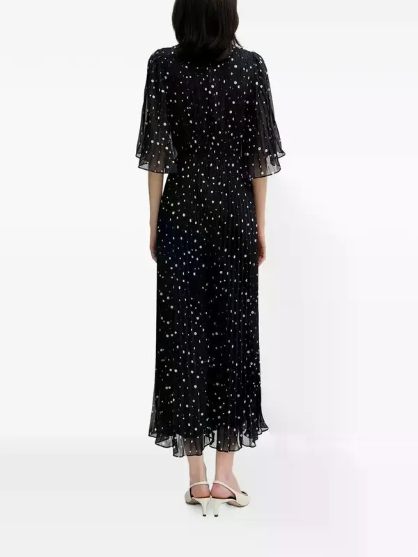 Joseph Ribkoff Polka-dot Pleated Jumpsuit