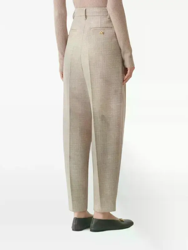 Fabiana Filippi Pleated Check-pattern Trousers