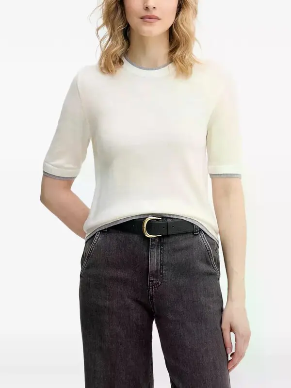 BENETTON Short-sleeve Ribbed Sweater