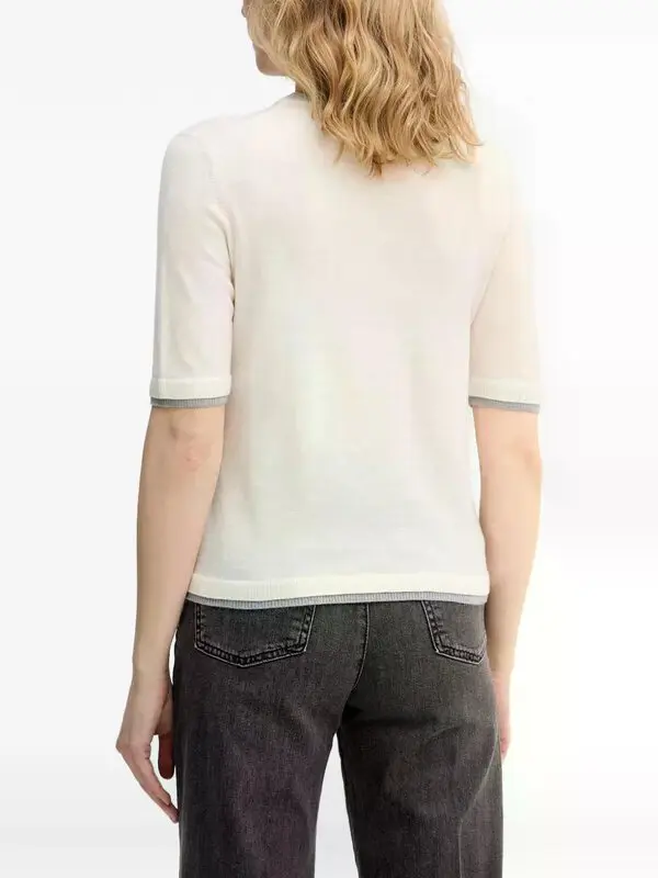 BENETTON Short-sleeve Ribbed Sweater