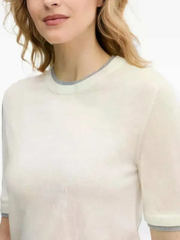 BENETTON Short-sleeve Ribbed Sweater