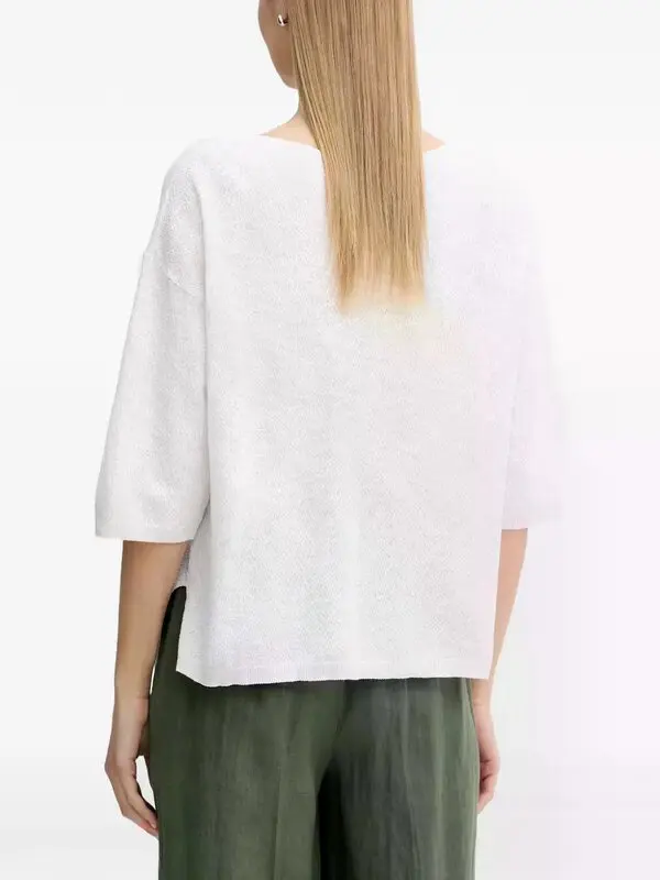 BENETTON Boat-neck Dropped-shoulder Sweater