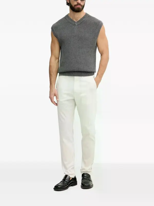 BENETTON Ribbed-knit V-neck Sweater Vest