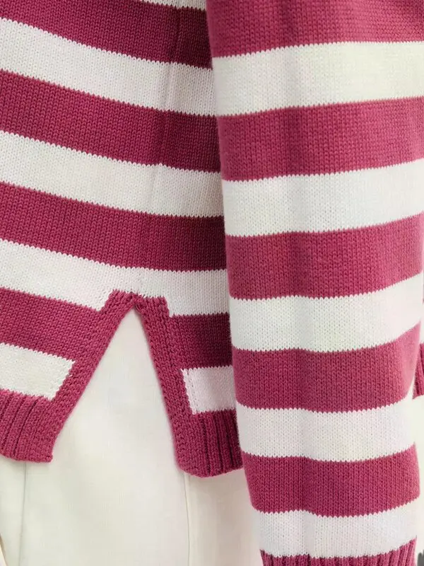 BENETTON Striped Side-slit Sweater