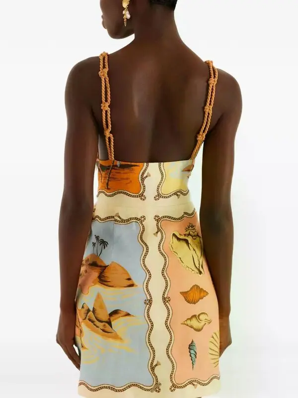 Farm Rio Scarf-print Wrap Top - Yellow