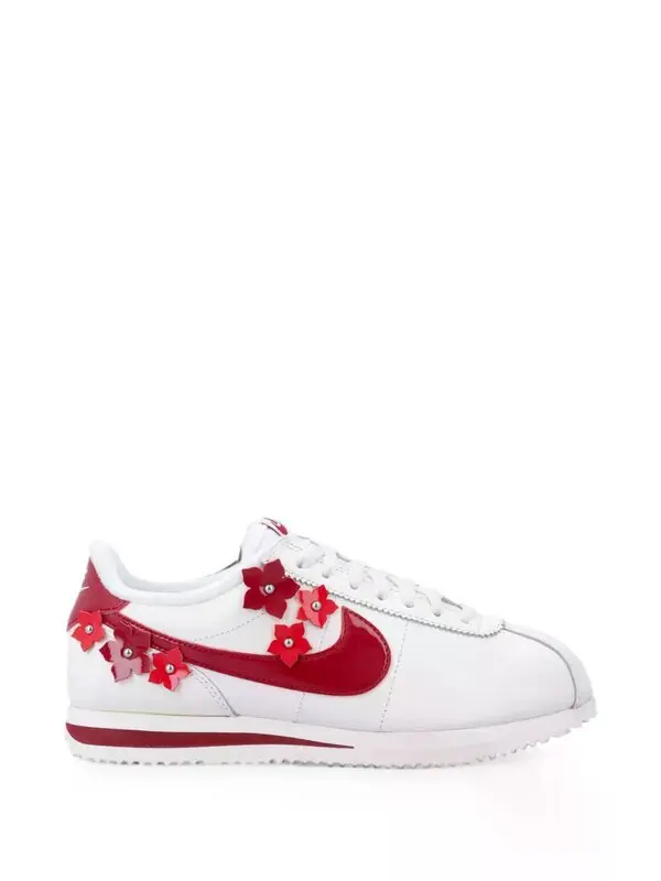 Nike Cortez Floral-appliqué Leather Sneakers