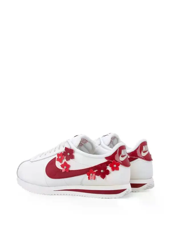 Nike Cortez Floral-appliqué Leather Sneakers