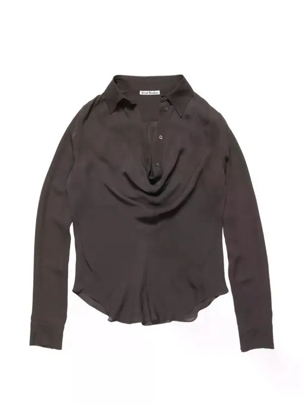 Acne Studios Silk Blouse With Cowl Neck