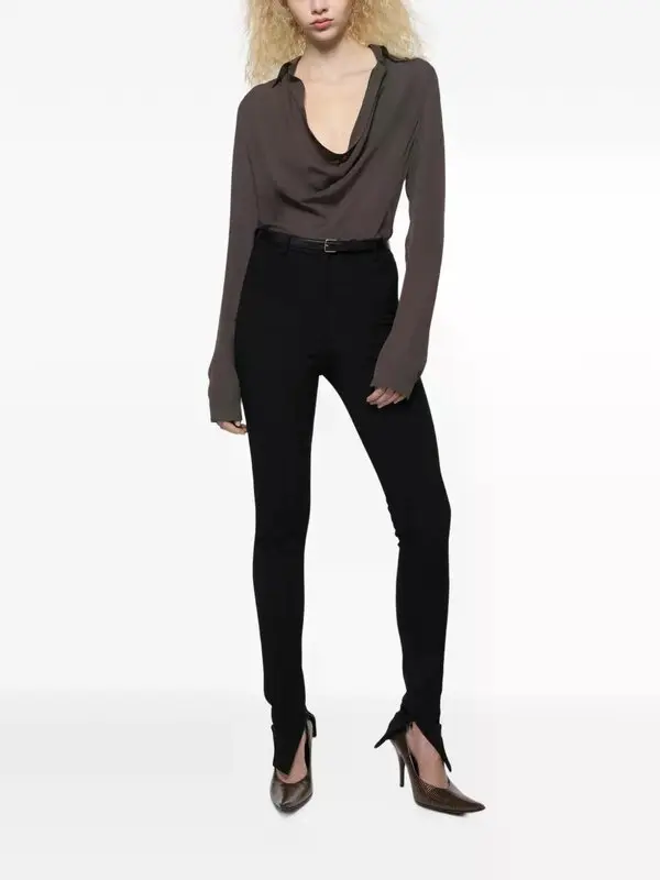 Acne Studios Silk Blouse With Cowl Neck